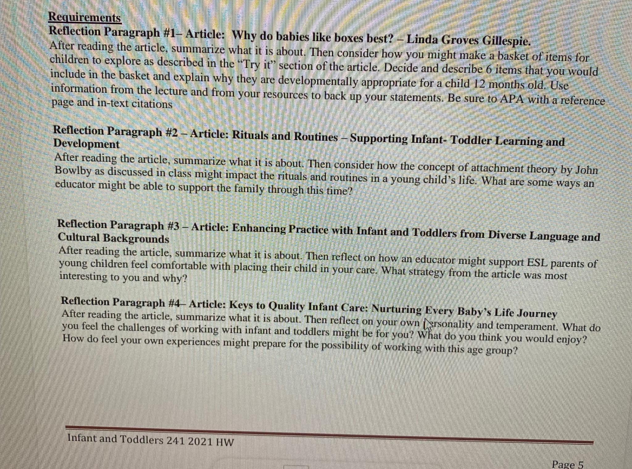 Solved RequirementsReflection Paragraph #1-Article: Why do | Chegg.com