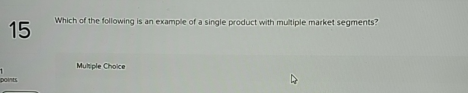 Solved 15Which of the following is an example of a single | Chegg.com