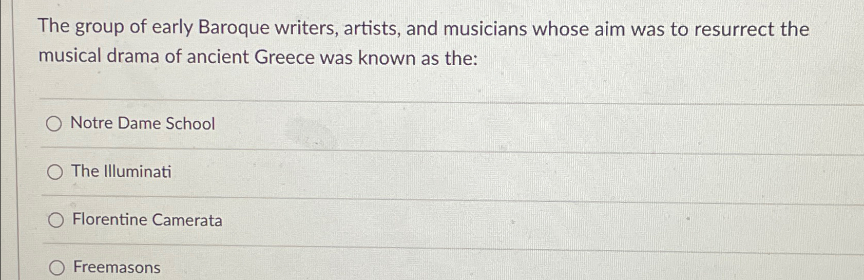 Solved The group of early Baroque writers, artists, and | Chegg.com