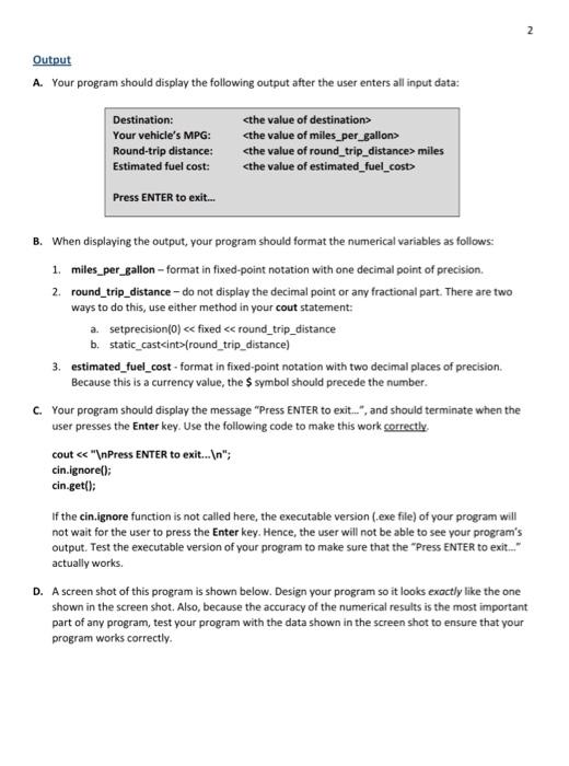 Solved Programming Assignment: Fuel Cost Write a C++ program | Chegg.com Solved Programming Assignment: Fuel Cost Write a C++ program | Chegg.com