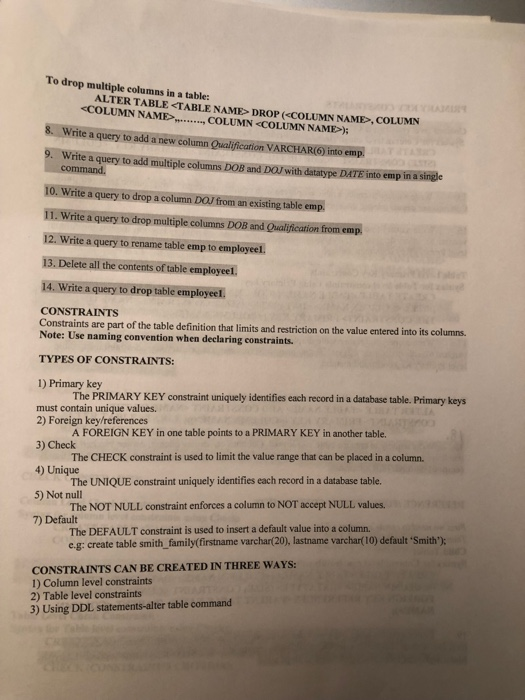Solved SQL: please do #8-14, please write neately so i can | Chegg.com