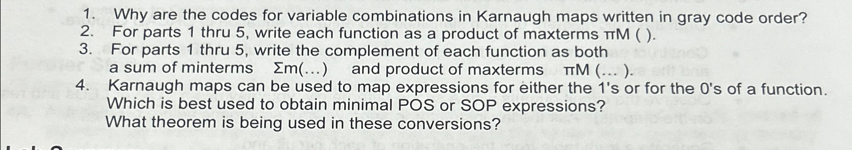 Solved Why are the codes for variable combinations in | Chegg.com