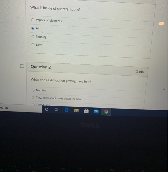 Solved What is inside of spectral tubes? Vapors of elements | Chegg.com