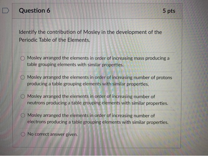 Solved Question 6 5 pts Identify the contribution of Mosley | Chegg.com