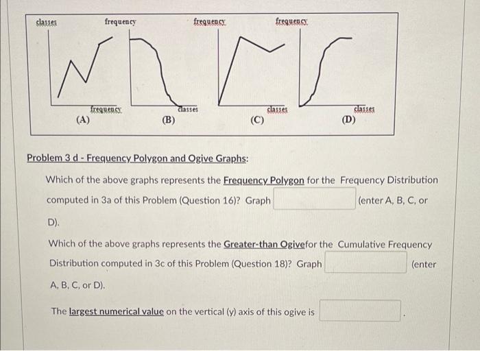 Solved Question 16 Problem 3: Presentation of Data into | Chegg.com