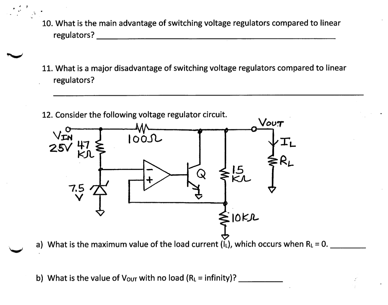 Solved What is the main advantage of switching voltage | Chegg.com