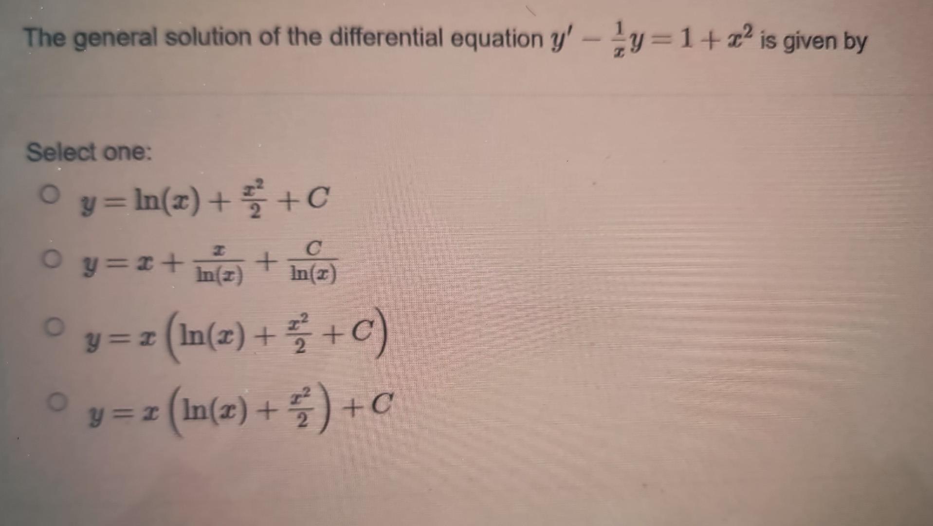 Solved The general solution of the differential equation | Chegg.com