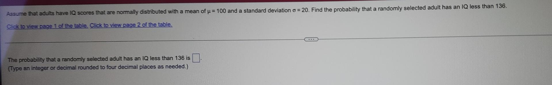 Solved Assume That Adults Have Iq Scores That Are Normally