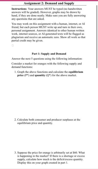 Solved Instructions: Your answers MUST be typed (no | Chegg.com