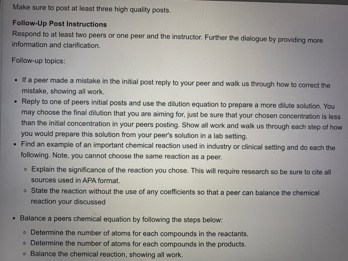 Initial Post Instructions For your initial post pick | Chegg.com