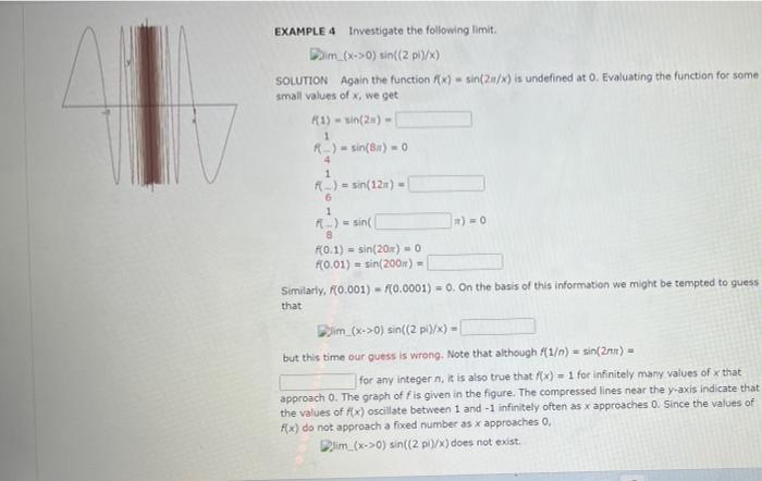 Solved EXAMPLE 4 Investigate the following limit. Bim. | Chegg.com