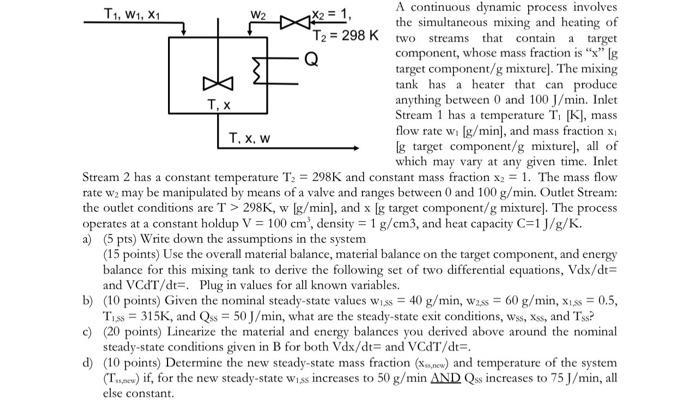 Solved Stream 2 has a constant temperature T2=298 K and | Chegg.com