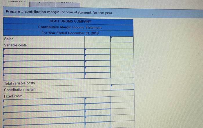 Solved Problem 21 1a Contribution Margin Income Statement