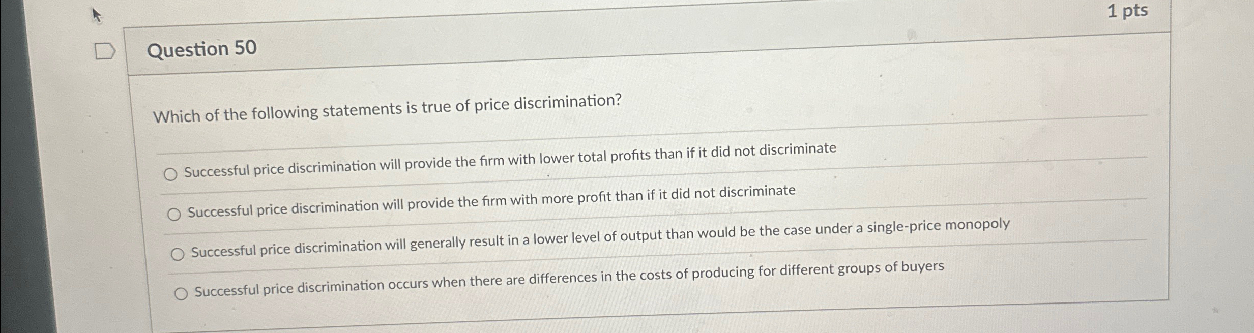 Solved Question 50Which of the following statements is true | Chegg.com