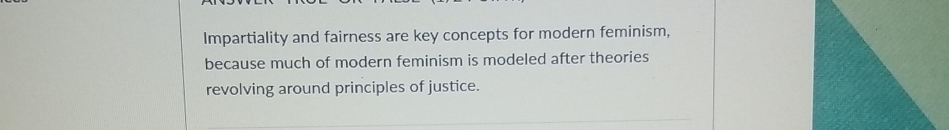 Solved Impartiality and fairness are key concepts for modern | Chegg.com