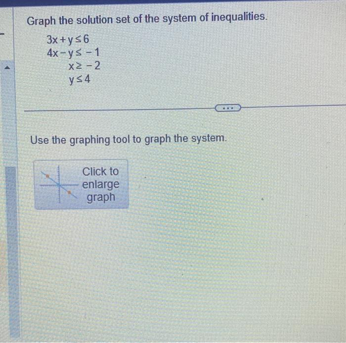 Solved Graph the solution set of the system of inequalities. | Chegg.com