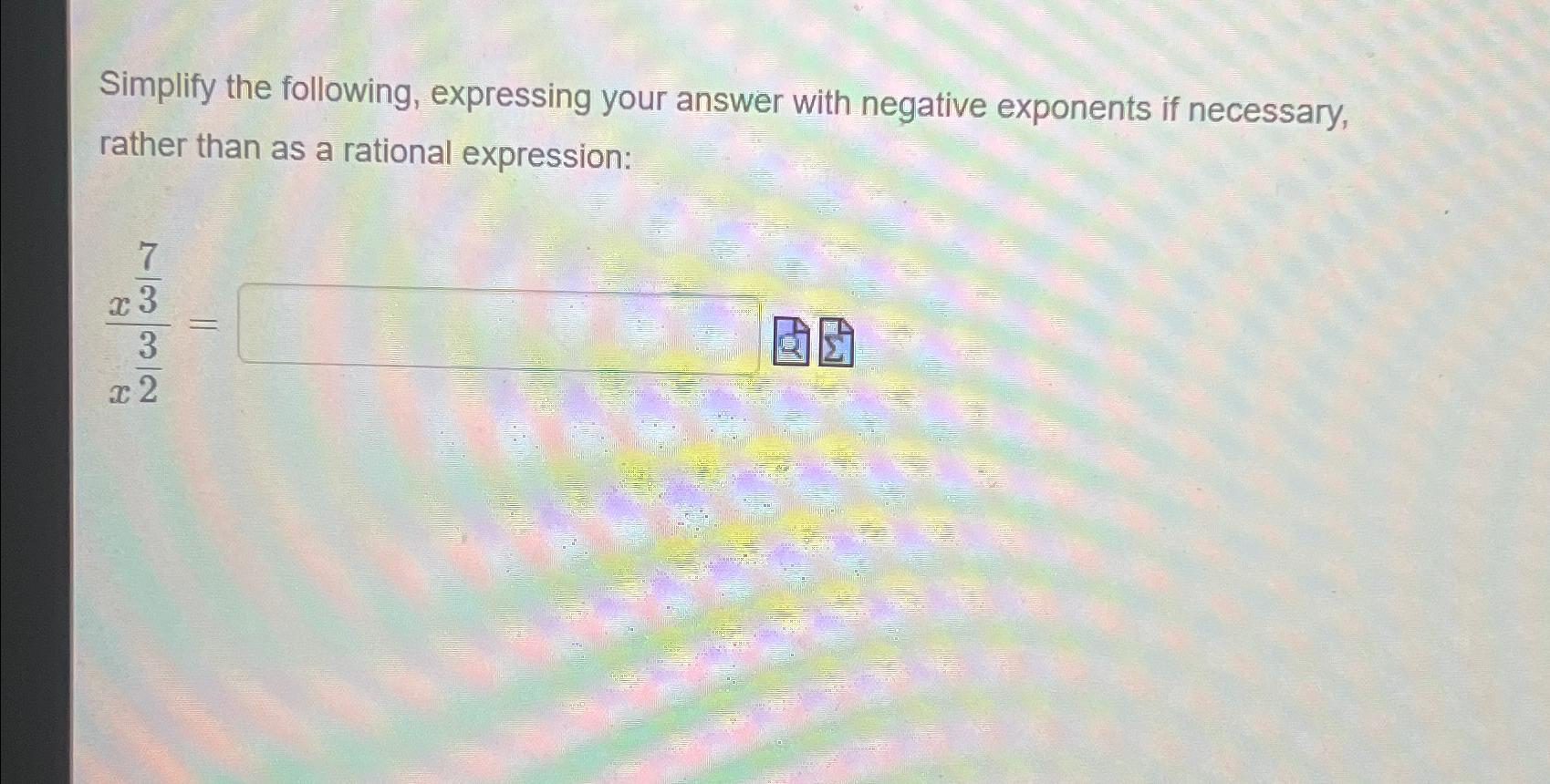 Solved Simplify the following, expressing your answer with | Chegg.com