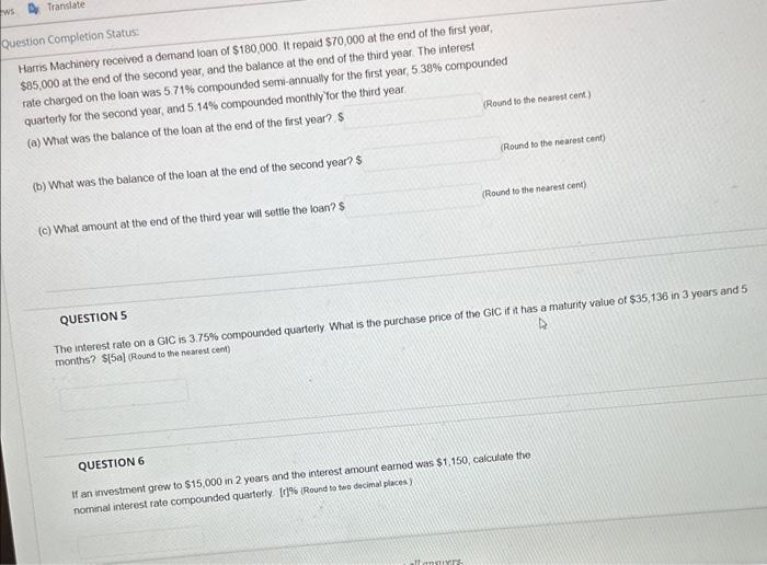 Solved Question completion Status: Harris Machinery received | Chegg.com