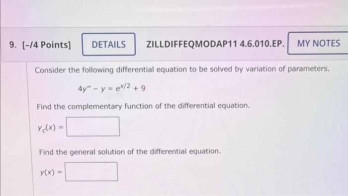 Solved Consider the following differential equation to be | Chegg.com
