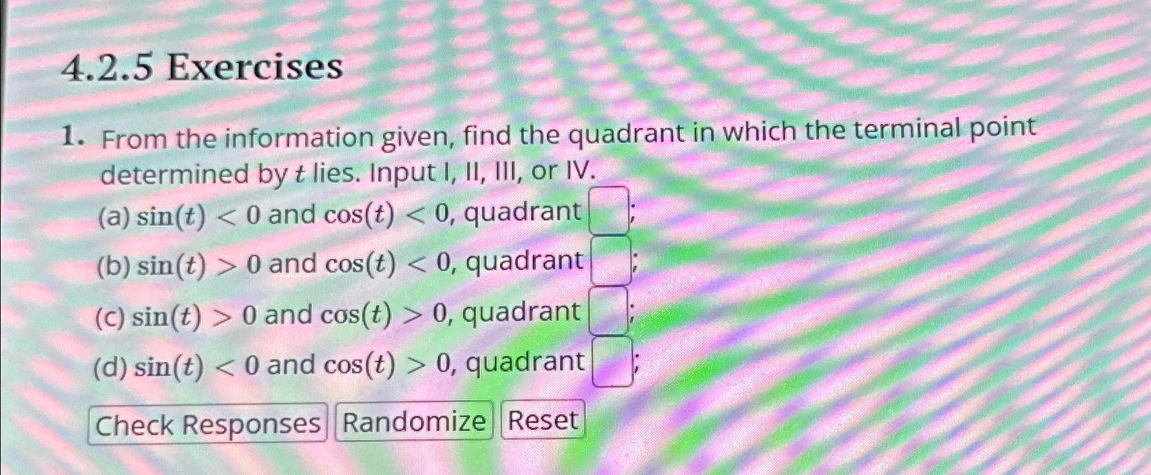 Solved 4.2.5 ﻿ExercisesFrom the information given, find the | Chegg.com