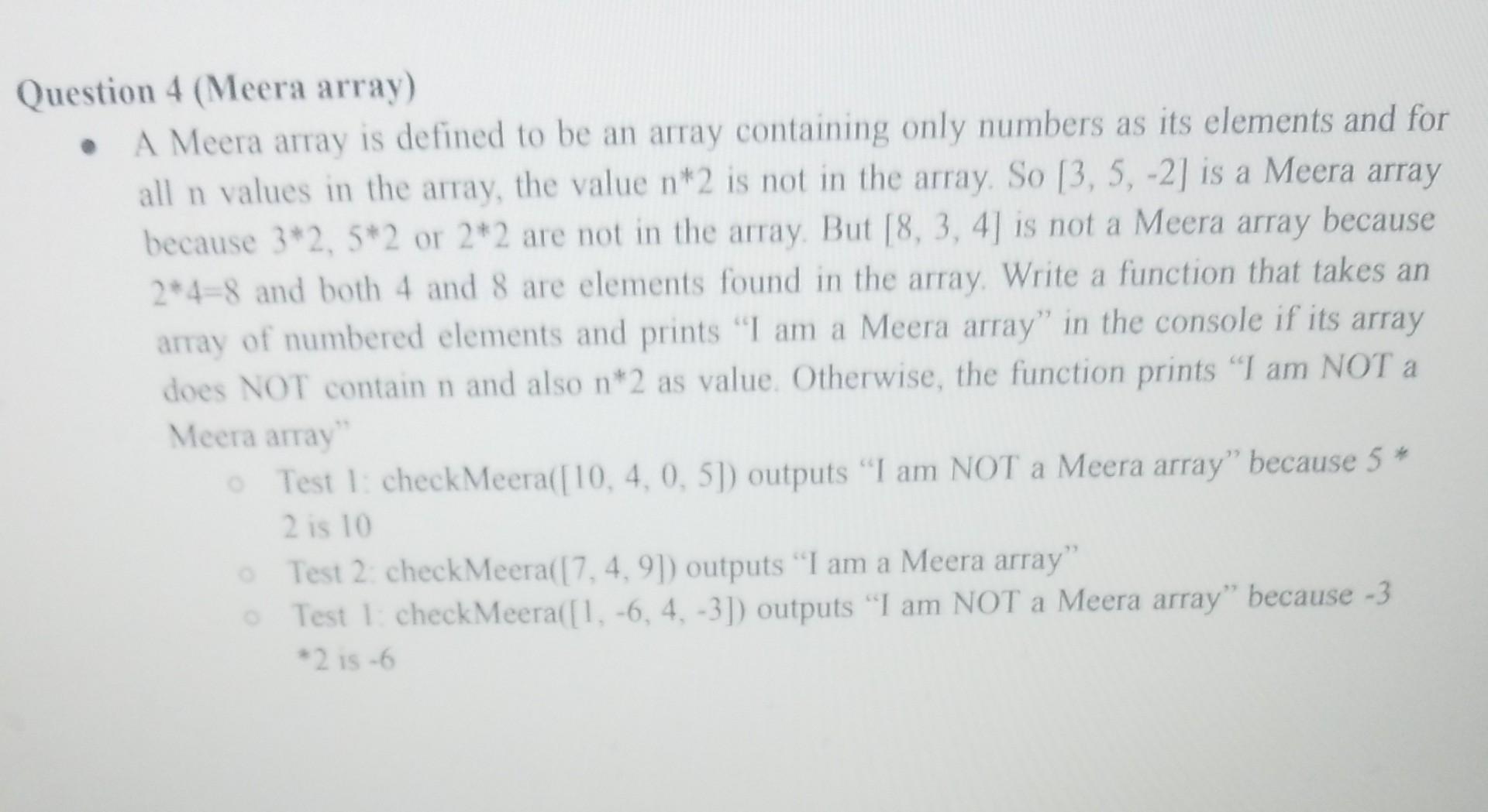 Solved Advanced JavaScript Algorithms - practice exercise | Chegg.com