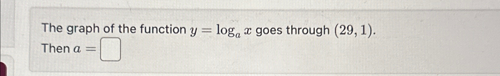 Solved The graph of the function y=logax ﻿goes through | Chegg.com