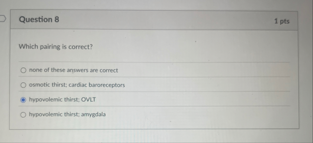 Solved Question 81 ﻿ptsWhich pairing is correct?none of | Chegg.com