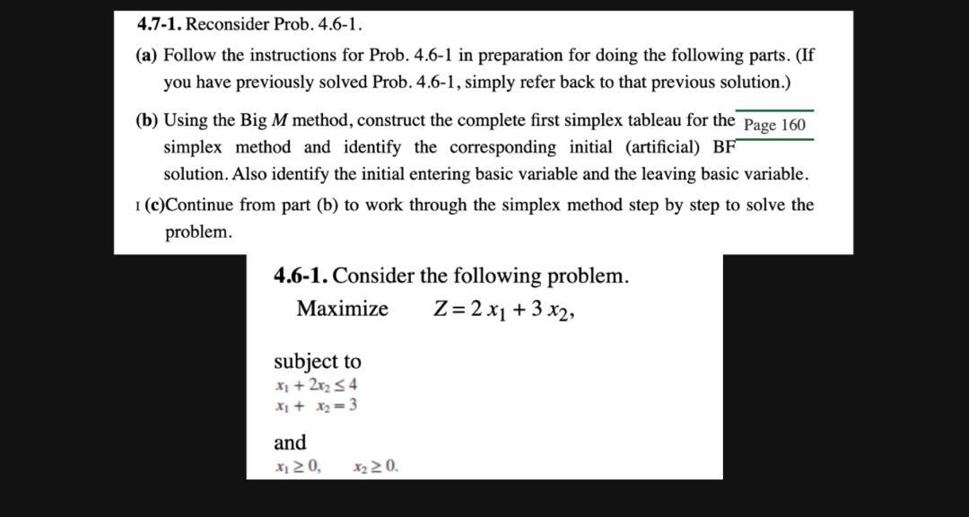 Solved 4.7-1. ﻿Reconsider Prob. 4.6-1.(a) ﻿Follow the | Chegg.com