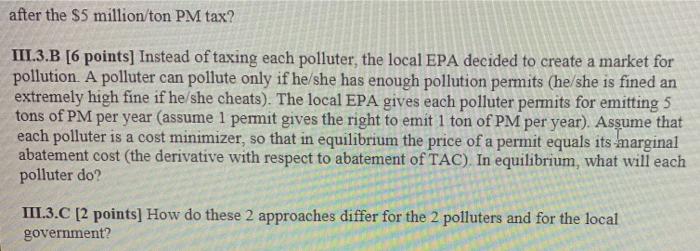 Solved Problem III.3 [14 points] Pollution charge and | Chegg.com