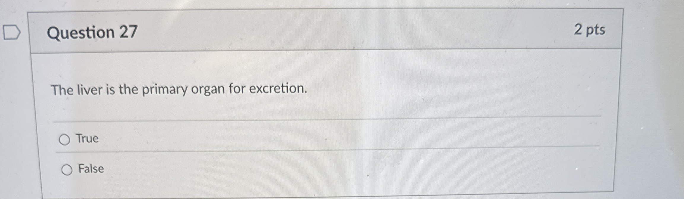 Question 272 ﻿ptsThe liver is the primary organ for | Chegg.com