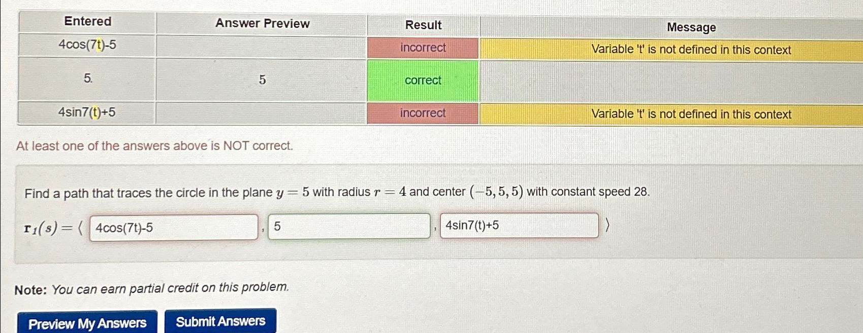 Solved \table[[Entered,Answer | Chegg.com