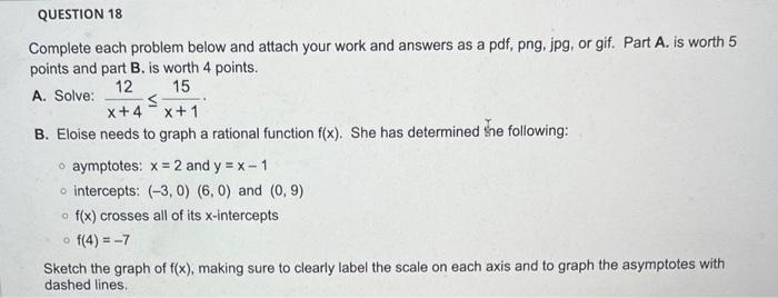 Solved Complete each problem below and attach your work and | Chegg.com