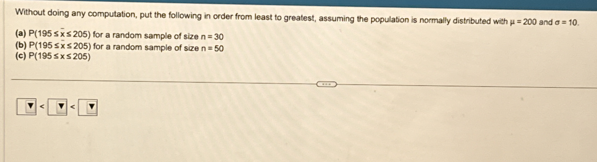 Solved Without doing any computation, put the following in | Chegg.com