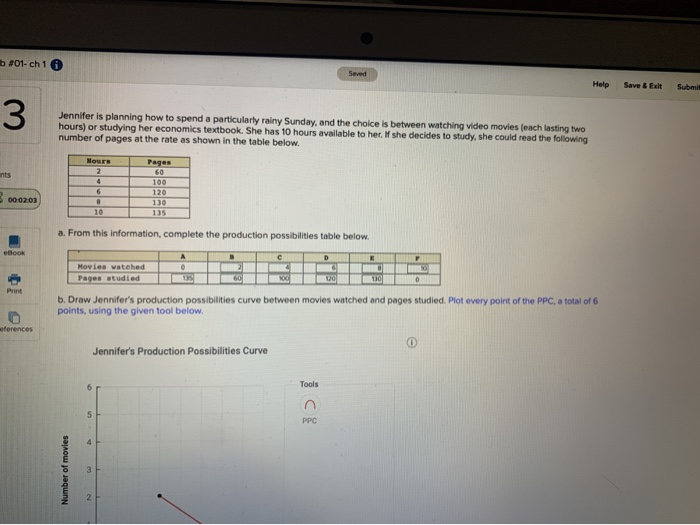 Solved #01-ch 1 Help Save & Exit Submi Jennifer is planning | Chegg.com
