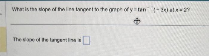 Solved What is the slope of the line tangent to the graph of | Chegg.com