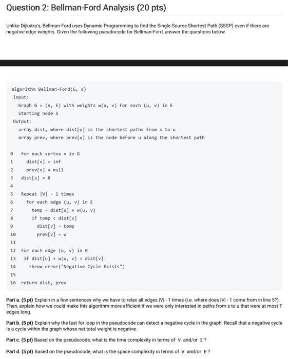 Solved Unlike Dijkstra's, Beliman-Ford uses Dynamic | Chegg.com
