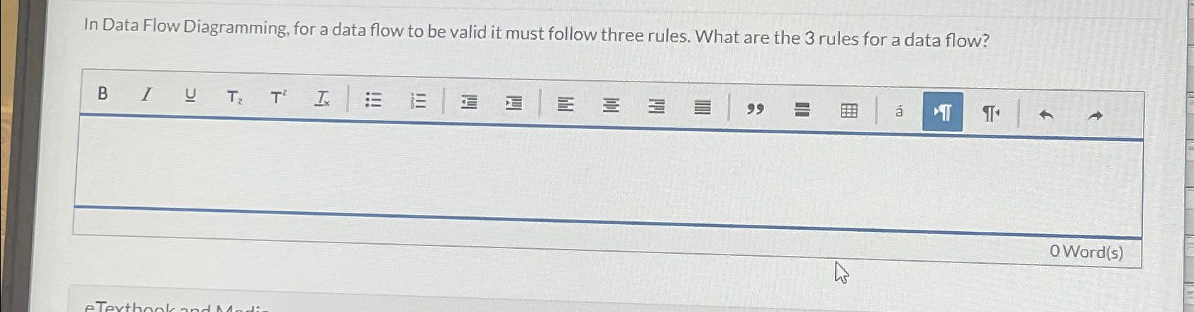 Solved In Data Flow Diagramming, for a data flow to be valid | Chegg.com