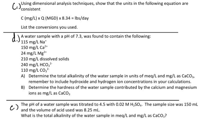 Solved a.) The estimated BOD5 value of a wastewater sample | Chegg.com