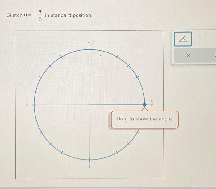 Solved Sketch θ=−3π in standard position. | Chegg.com