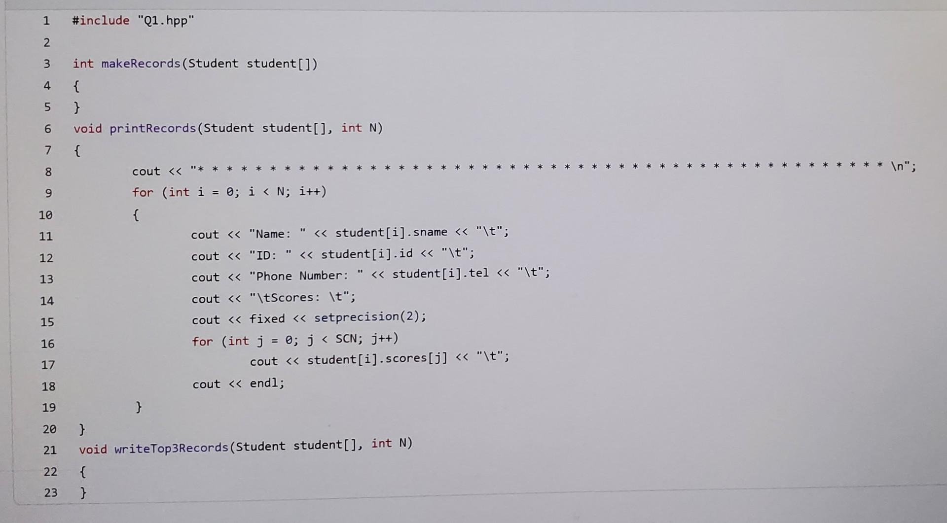 Solved Make the program that reads the "studentinfo.txt Θ−" | Chegg.com