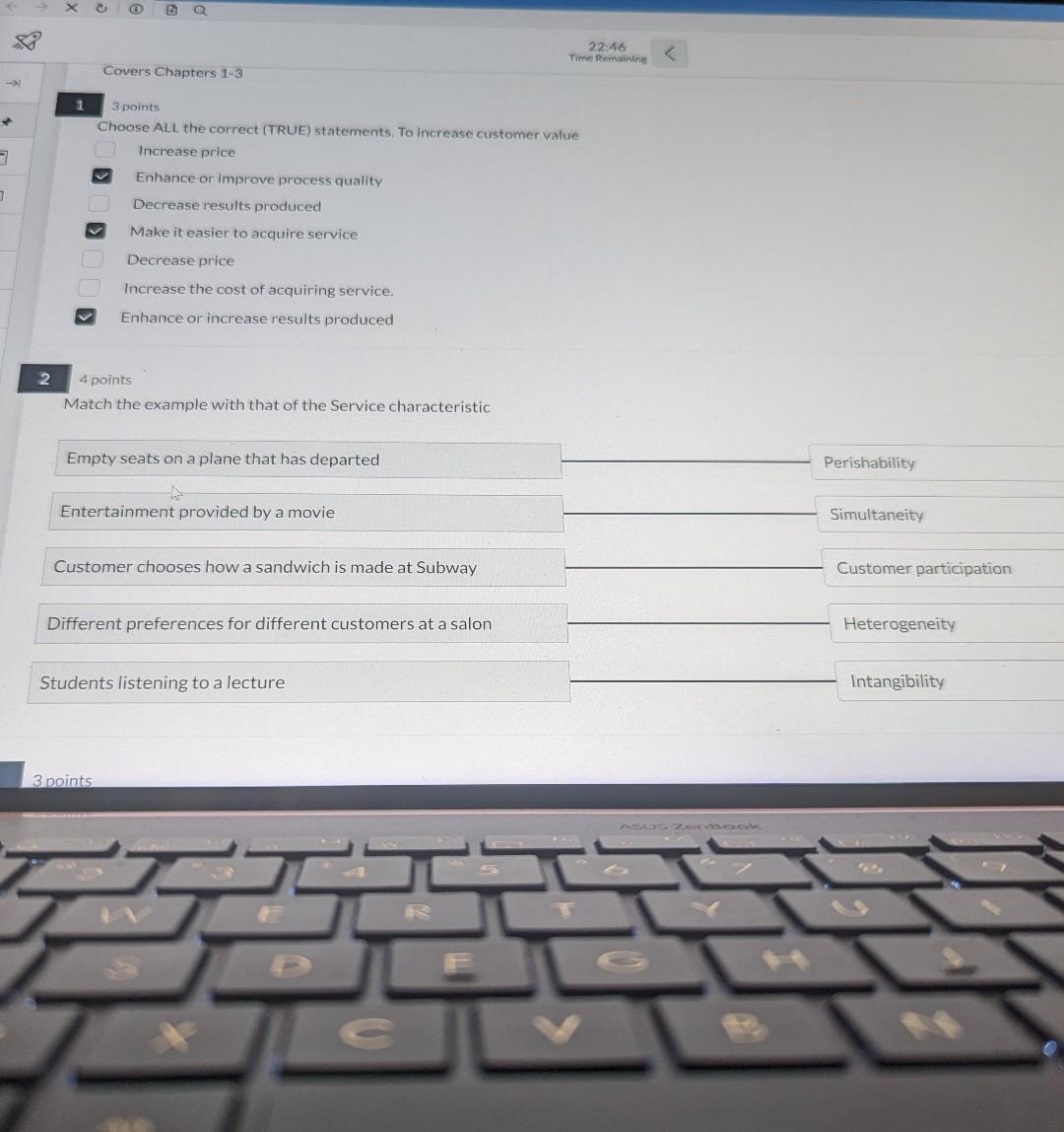 Solved 3 points Choose ALL the correct (TRUE) statements. To | Chegg.com