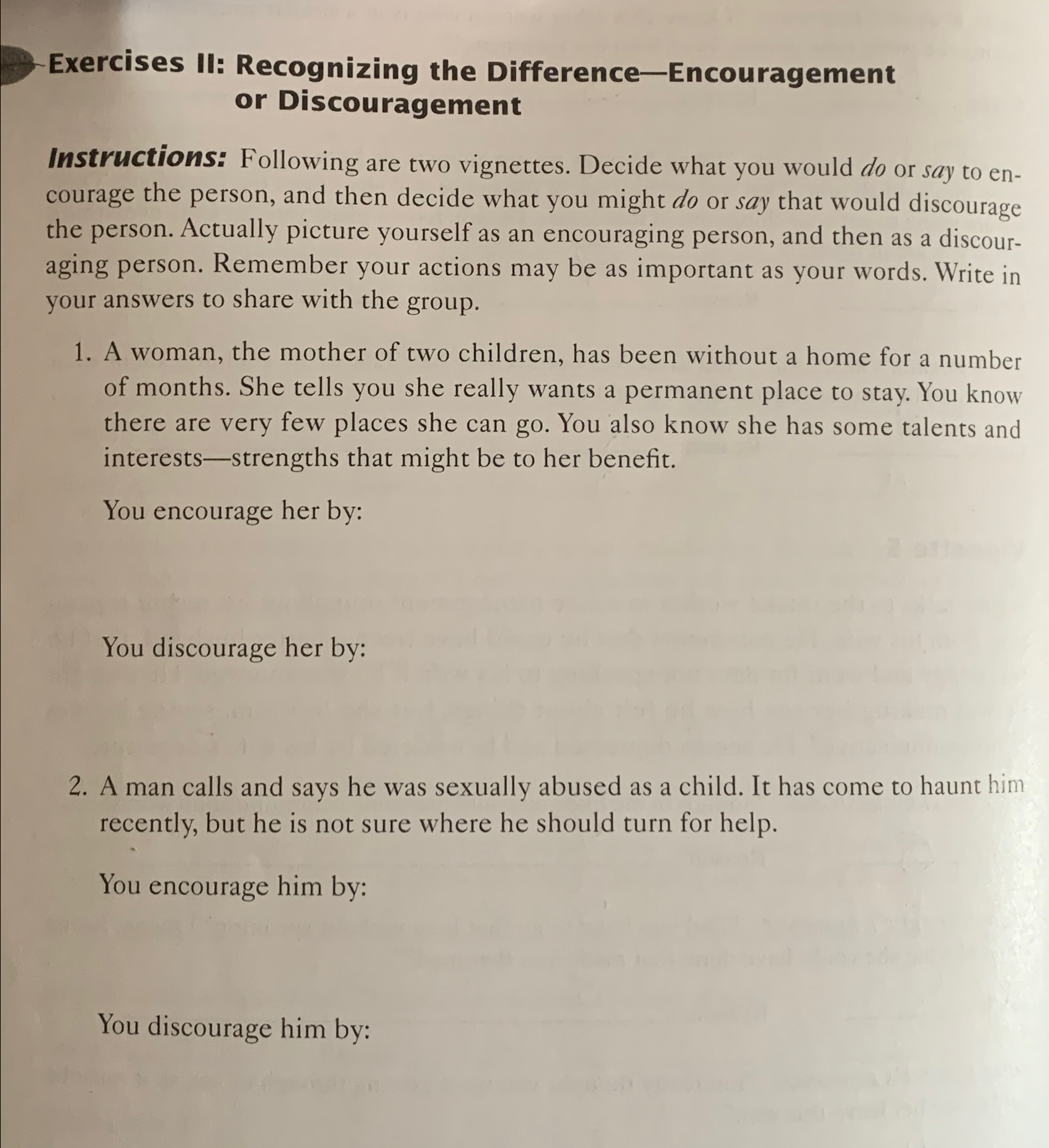 Solved Exercises II: Recognizing the | Chegg.com