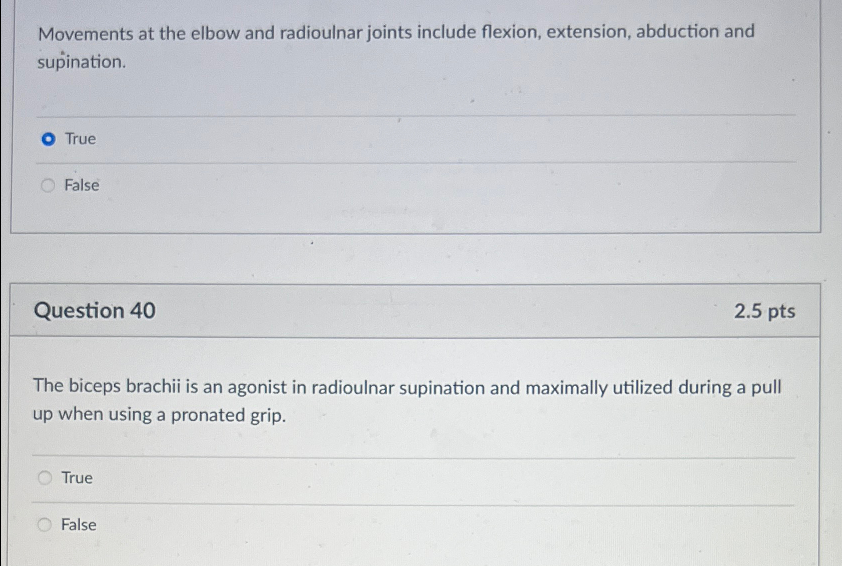Solved Movements at the elbow and radioulnar joints include | Chegg.com