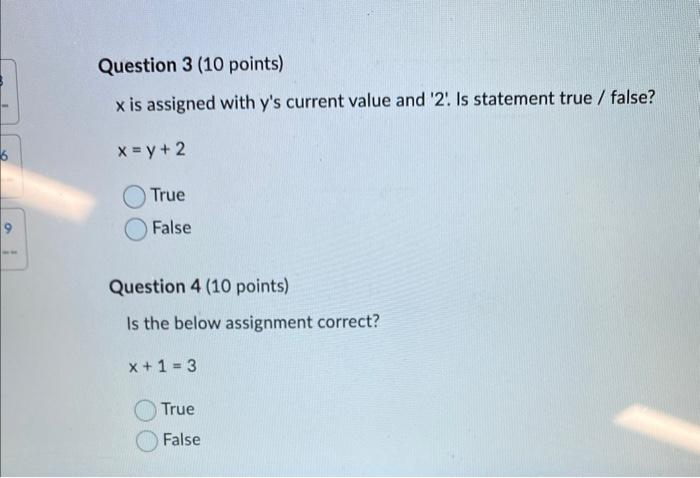 Solved x is assigned with y′ 's current value. Is statement | Chegg.com