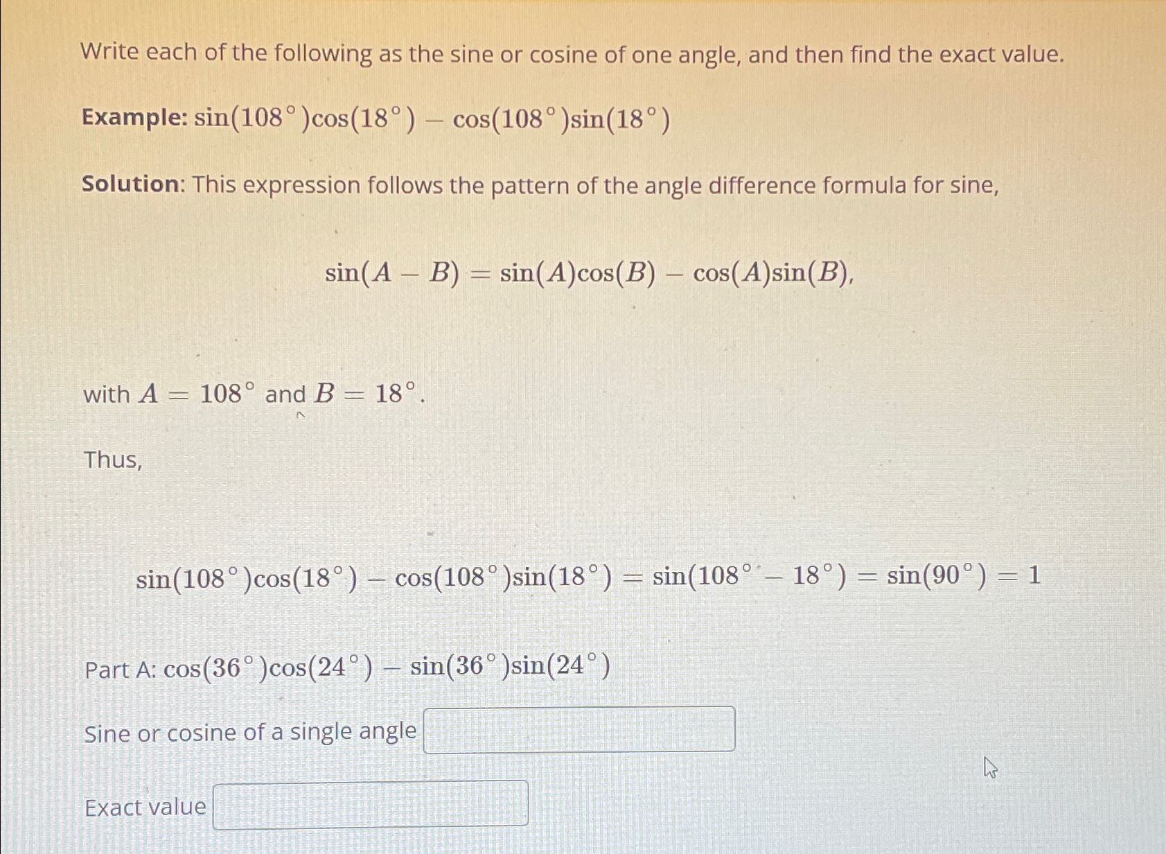 Solved Write each of the following as the sine or cosine of | Chegg.com