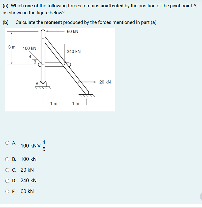 (a) ﻿Which one of the following forces remains | Chegg.com