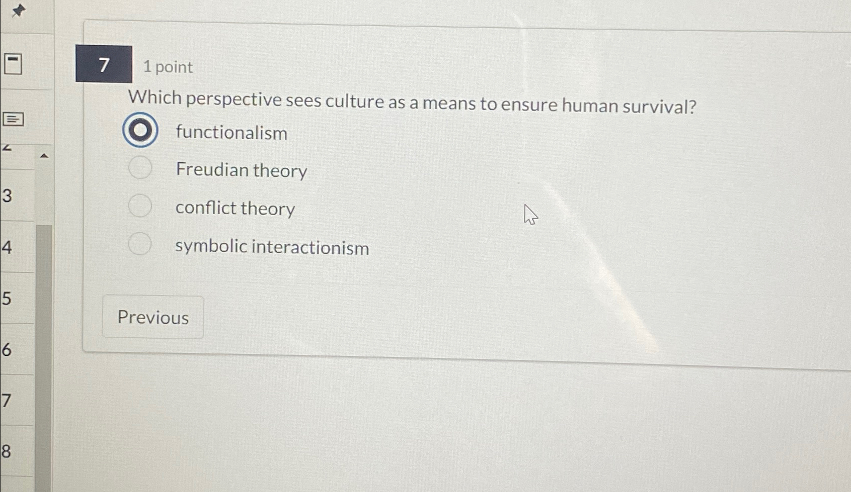 Solved 71 pointWhich perspective sees culture as a means to | Chegg.com Solved 71 pointWhich perspective sees culture as a means to | Chegg.com