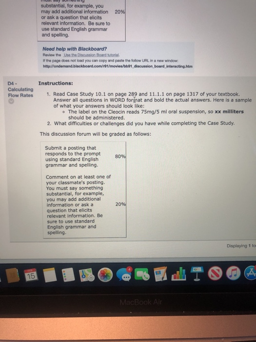 20% substantial, for example, you may add additional | Chegg.com