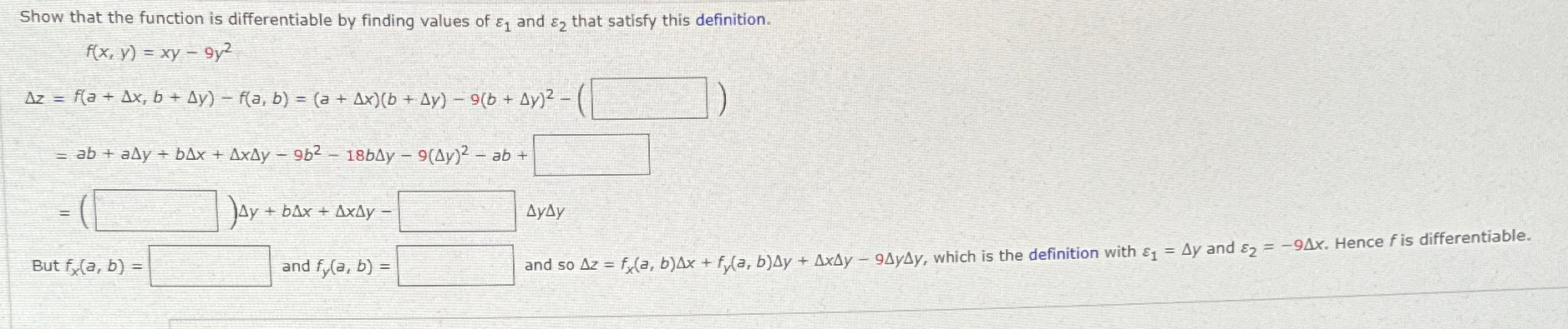 Solved Show that the function is differentiable by finding | Chegg.com