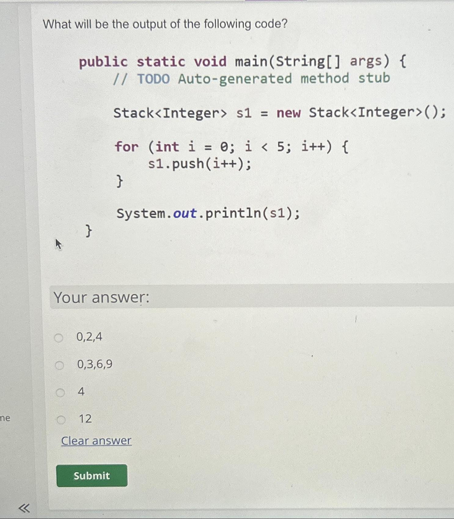 Solved What will be the output of the following code?public | Chegg.com